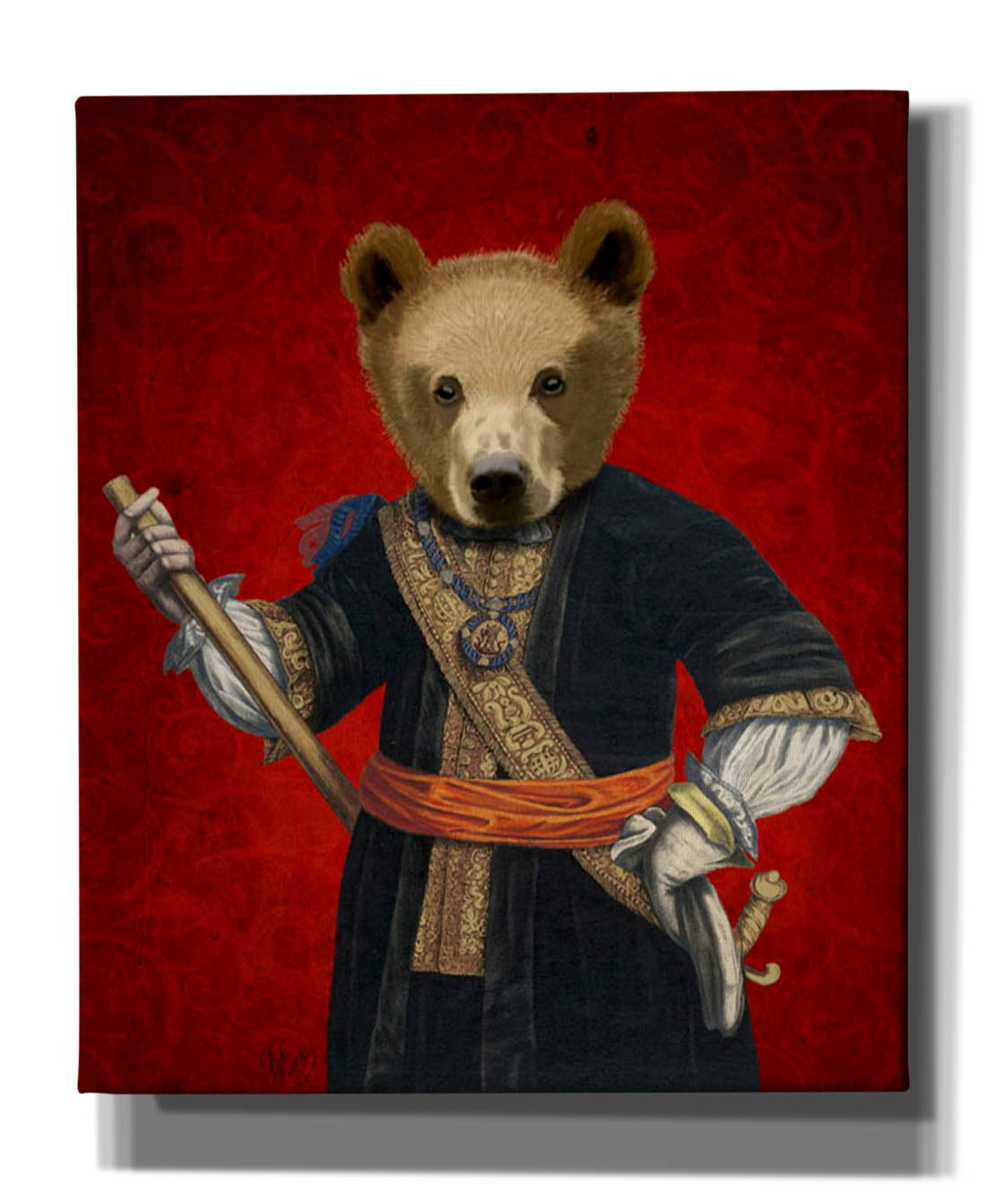 Epic Graffiti 'Bear in Blue Robes' by Fab Funky, Canvas Wall Art, 20 ...