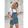 Pink Queen Women's Jean Loose Bib Overalls, Adjustable Straps, Cuffed ...