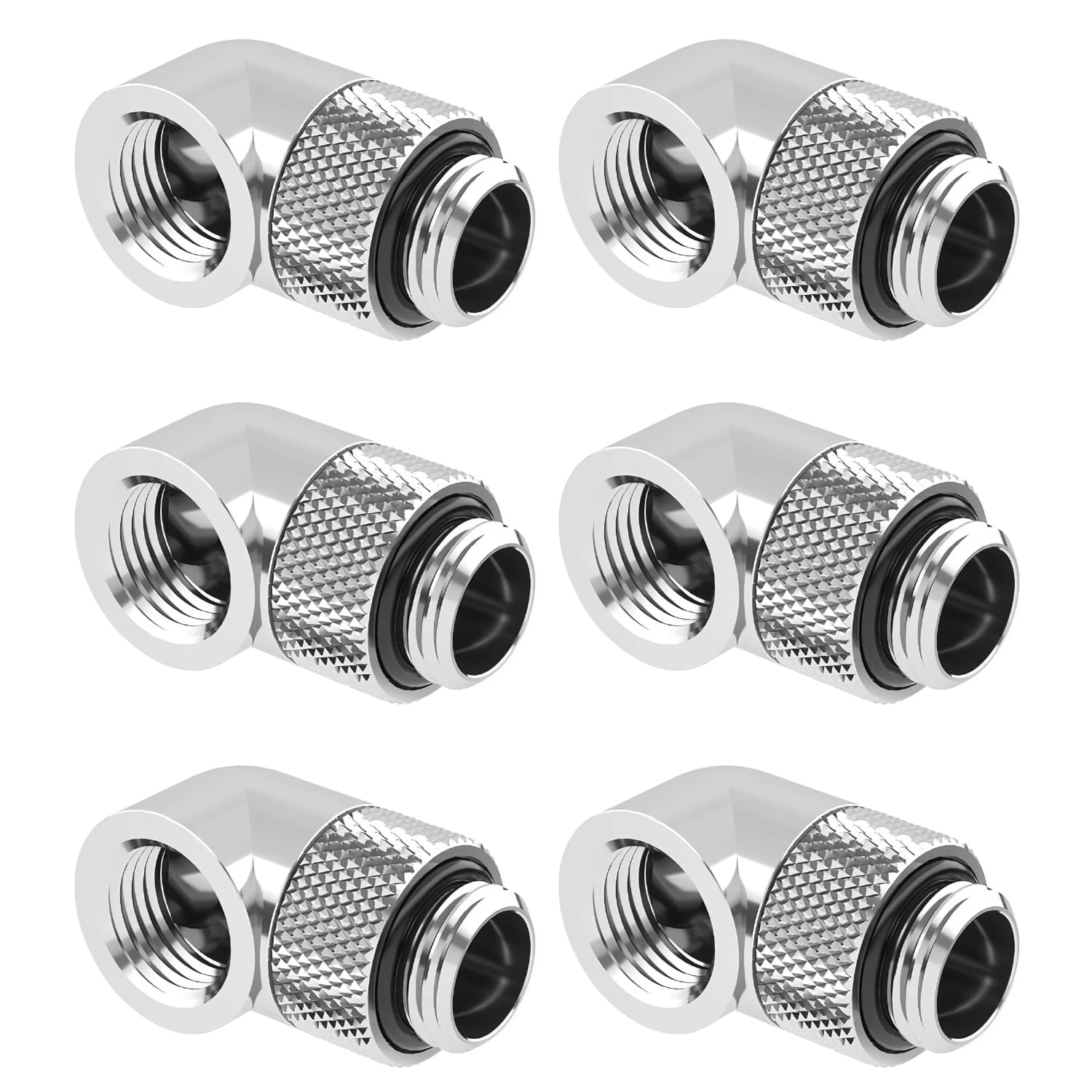 Dracaena 6 pack G1/4" thread Male to Female Extender Fitting, 90 ...