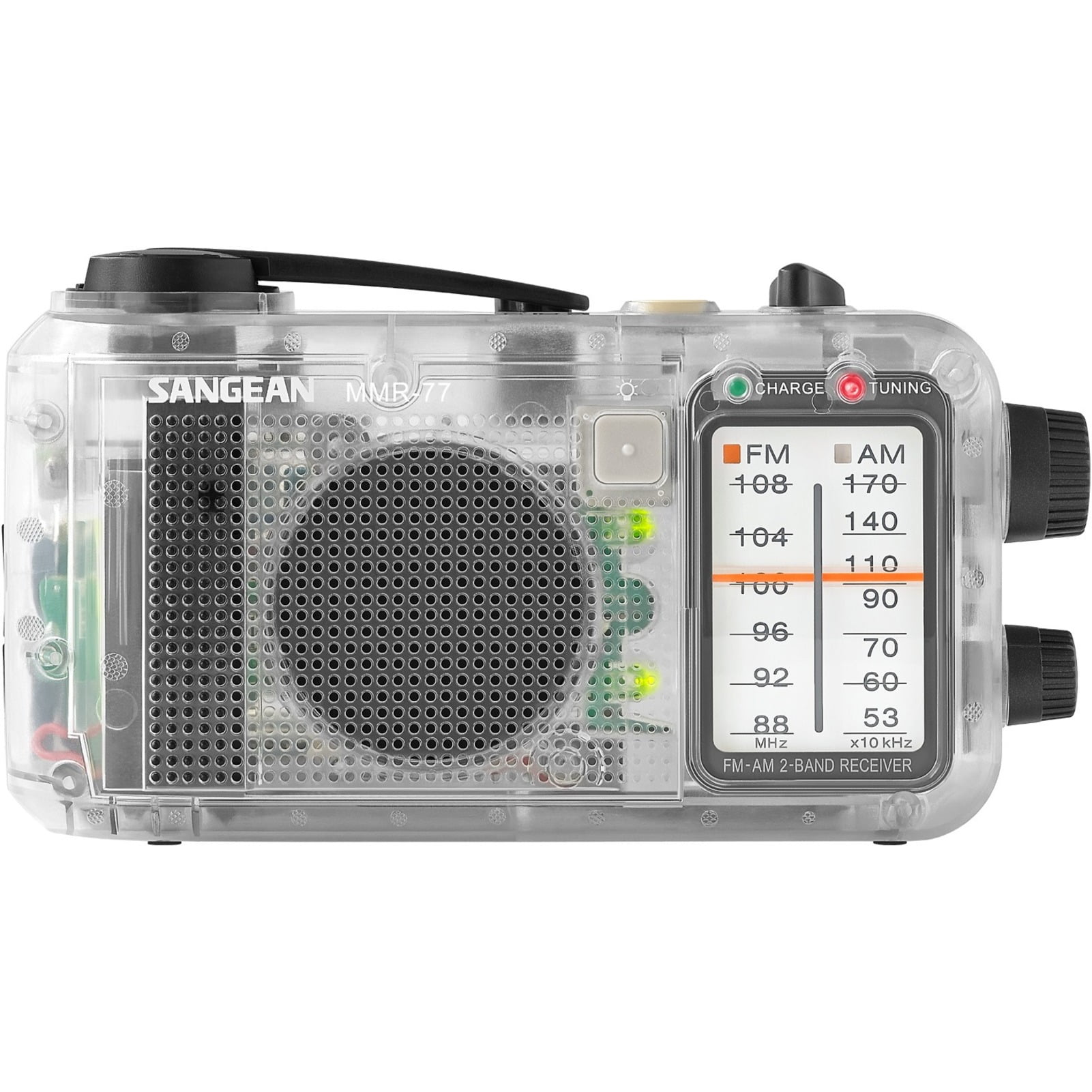 Sangean Multi-Powered FM / AM Radio Receiver, Clear - Walmart.com