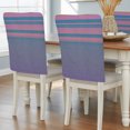 Abstract Gradient Chair Back Covers Set of 8 Stripe Texture Removable ...