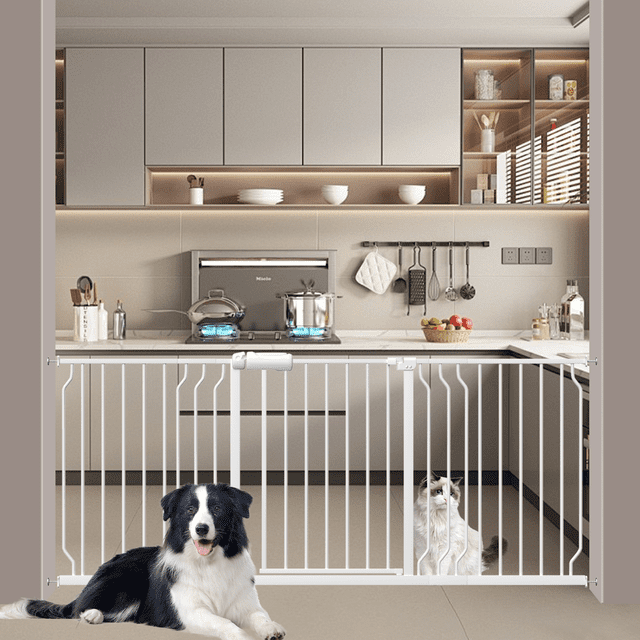 66-76" Extra Wide Pet Gate for Doorway, Pressure-Mounted Dog Gate ...