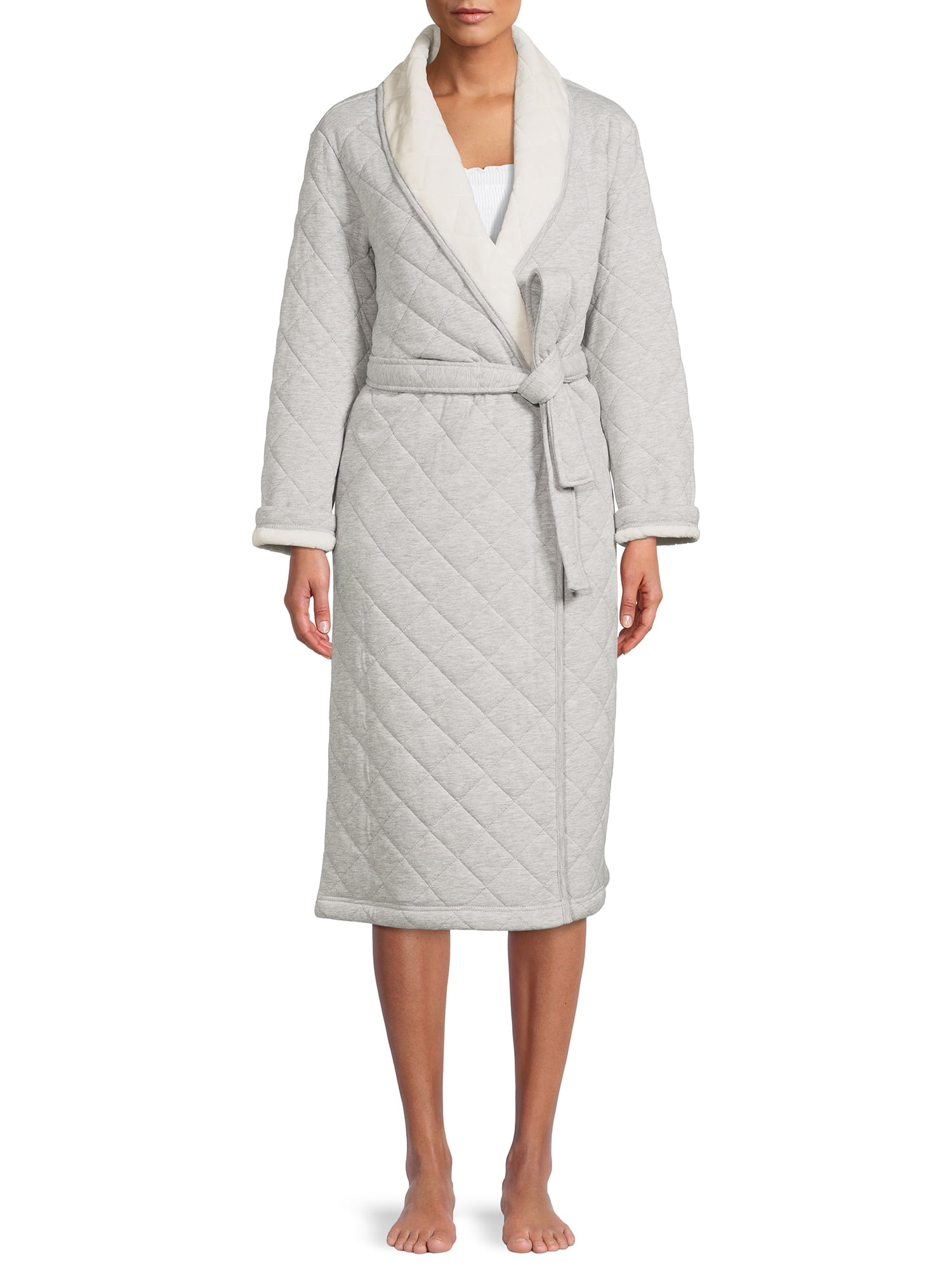 Joyspun Women's Quilted Robe, Sizes up to 3X - Walmart.com