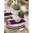 Dark Purple Greek Key Cloth Napkins Set of 8 Reusable Dinner Napkins ...