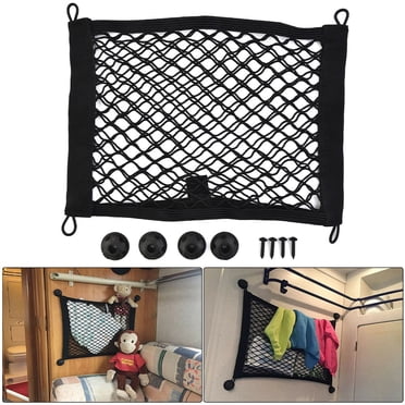 Wall Sticker Organizer Pouch Bag RV Storage Mesh Net with Adhesive Tape ...