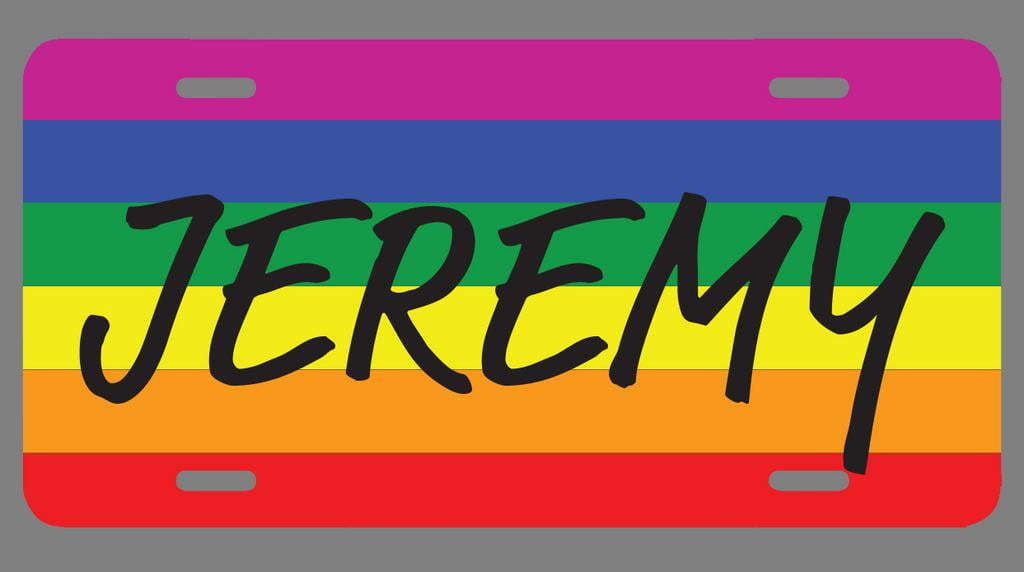 Jeremy Name Pride Flag Style License Plate Tag Vanity Novelty Metal ...