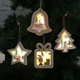 Christmas Light Hanging Ornaments Xmas Light Wooden Decorations ...