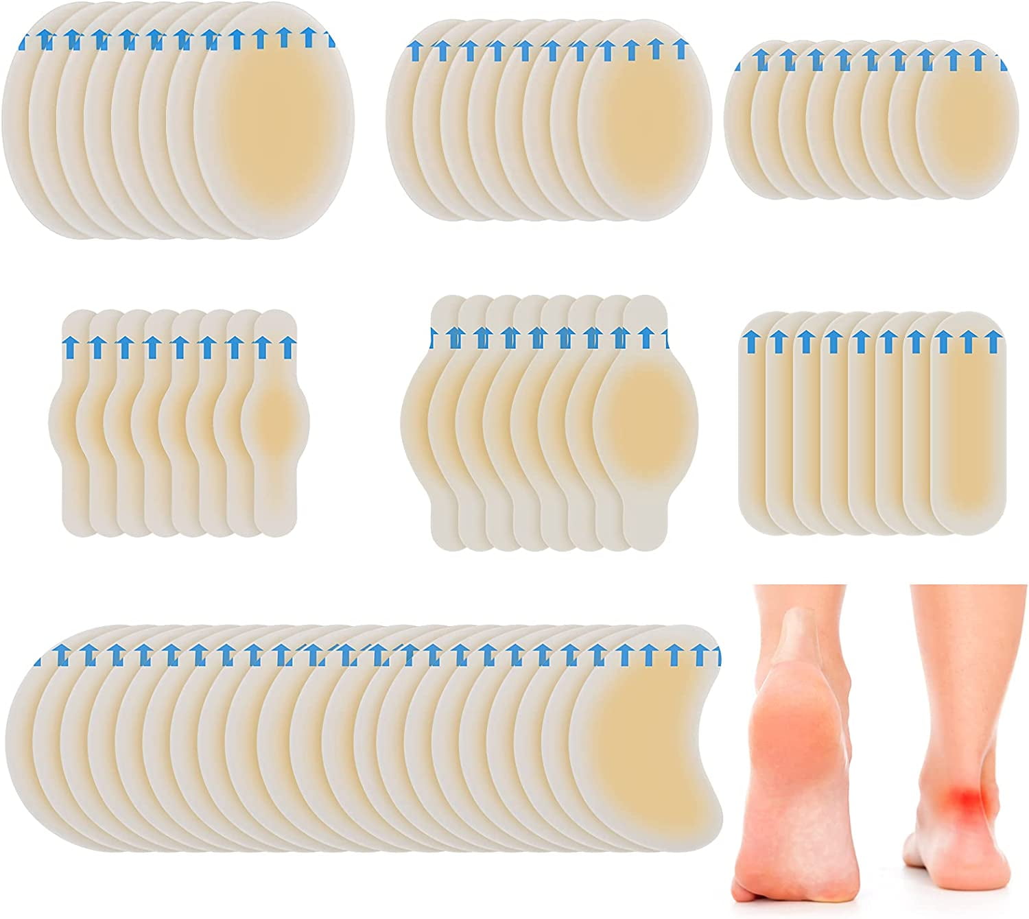 FrostHike 80 Pieces Foot Blister Protection Blister Bandaids for Feet ...