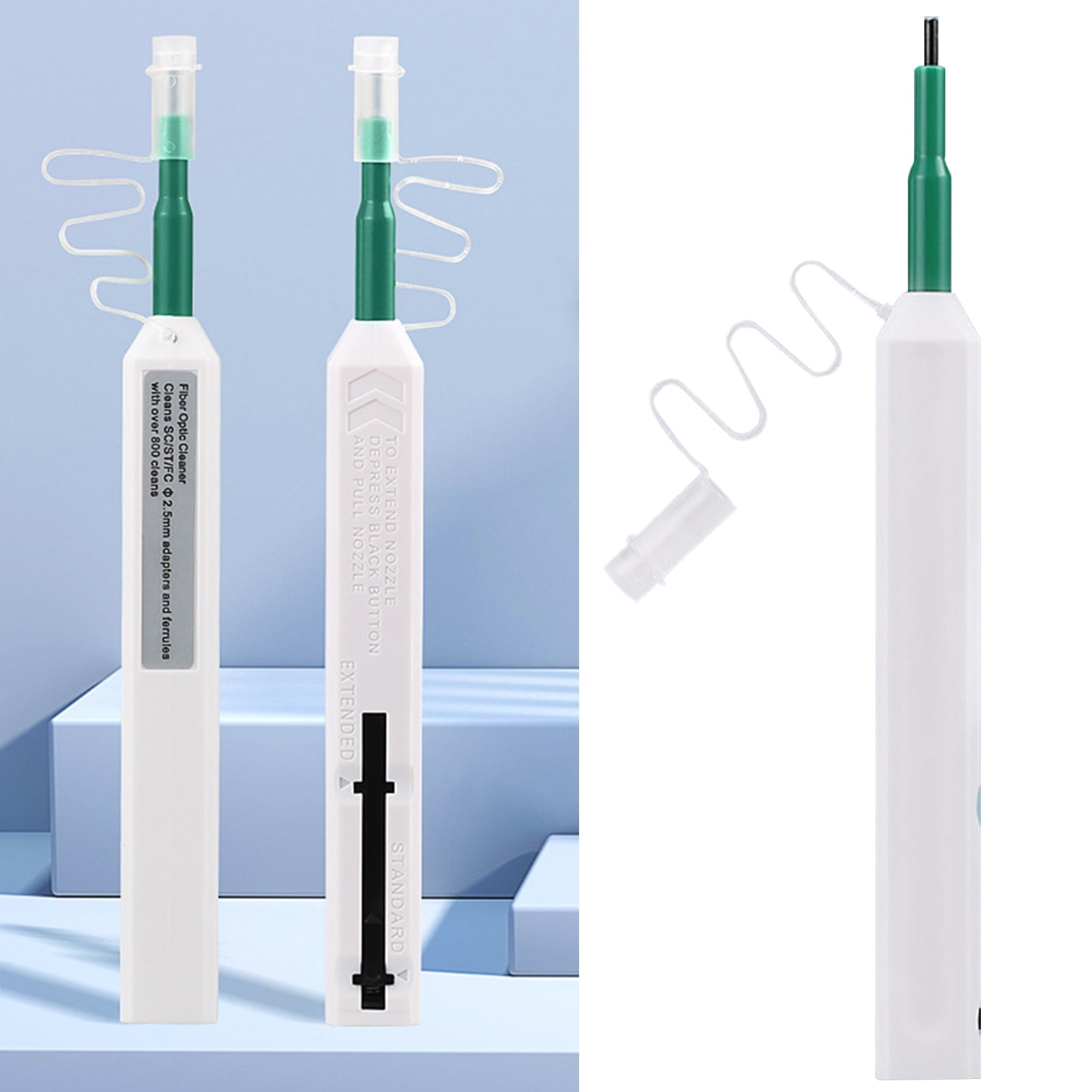 Naierhg Fiber Optic Cleaning Pen Antistatic User-friendly One-Click Start Reusable Wide ...