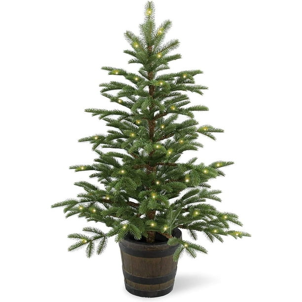 Árbol de Navidad de Abeto Noruego Realista Artificial con Luces Blancas ...