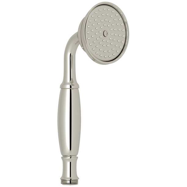 Rohl All Brass Single Function Straight Handshower With Easy Clean Anti-Cal Spray Pattern And ...