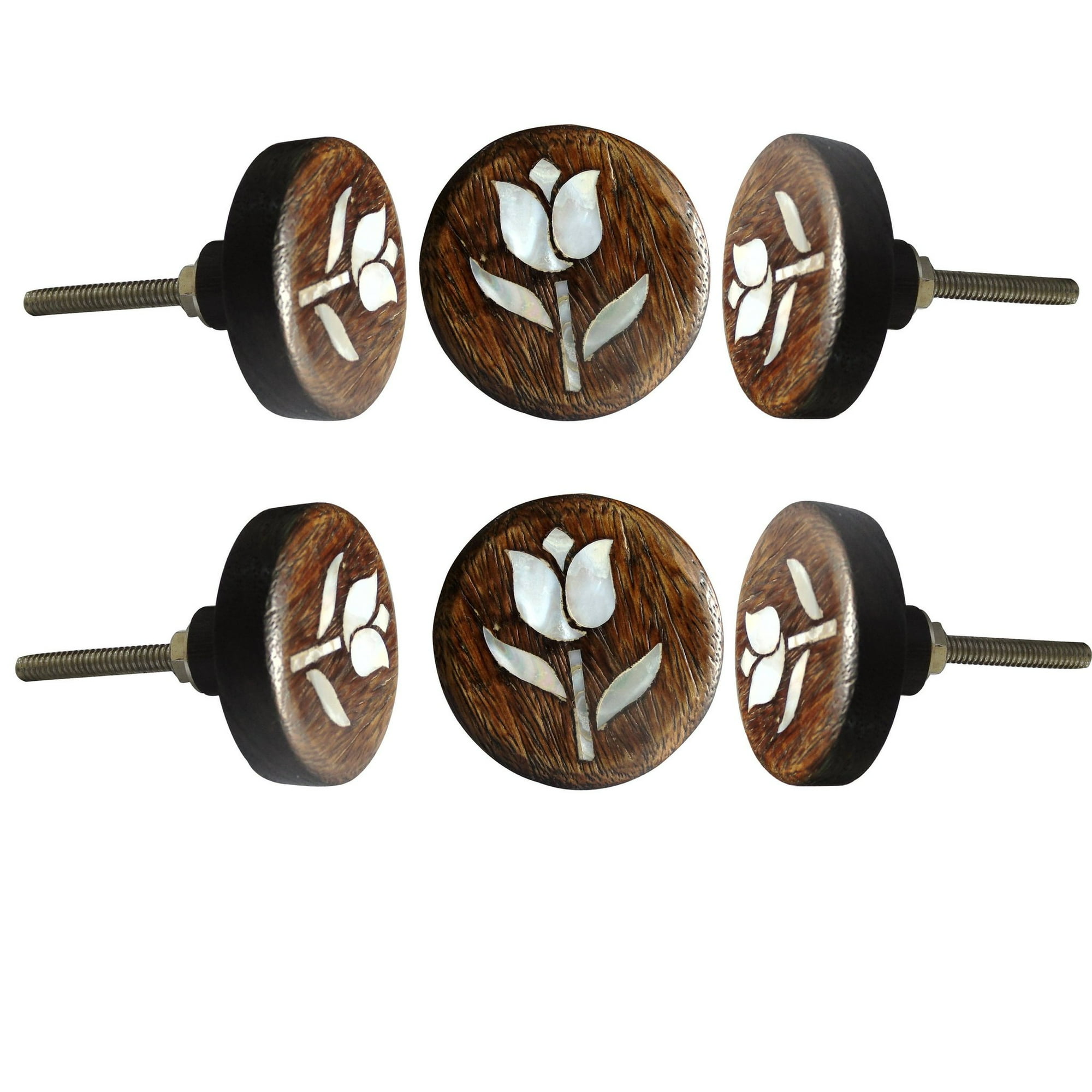 Click here for Perilla Home Tulip Wooden Cabinet Knob ( Set Of 6... prices