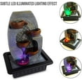 SereneLife 4Tier Desktop Electric Water Fountain Decor W/ LED Tabletop ...