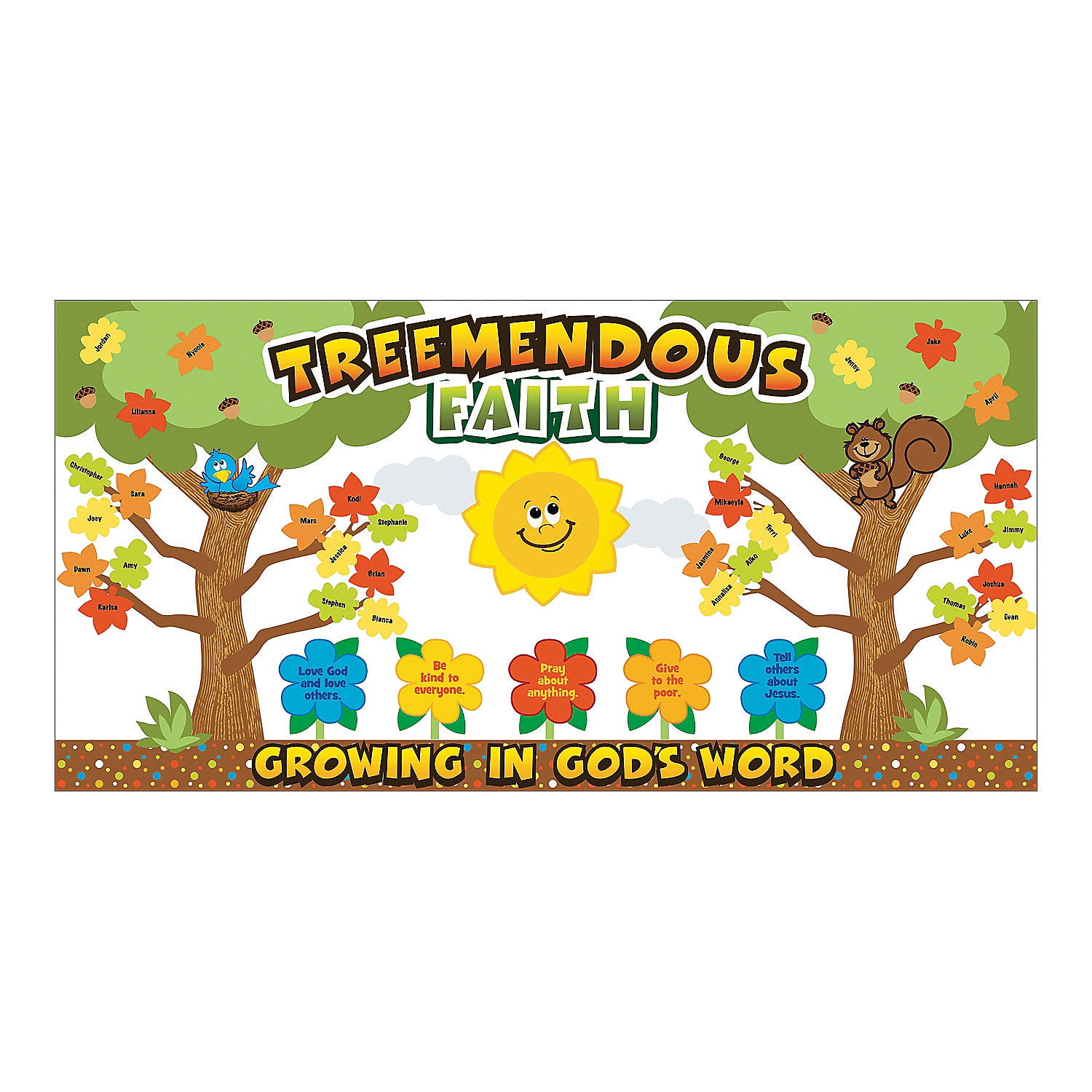 Treemendous Faith Bulletin Board Set - Educational - 1 Piece - Walmart ...
