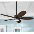 Home Decorator Daniel Island 52" White LED Outdoor Ceiling Fan with ...