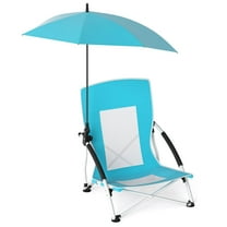 Costway 1 PCS Portable Beach Umbrella Chair with Hexagonal Parasol ...