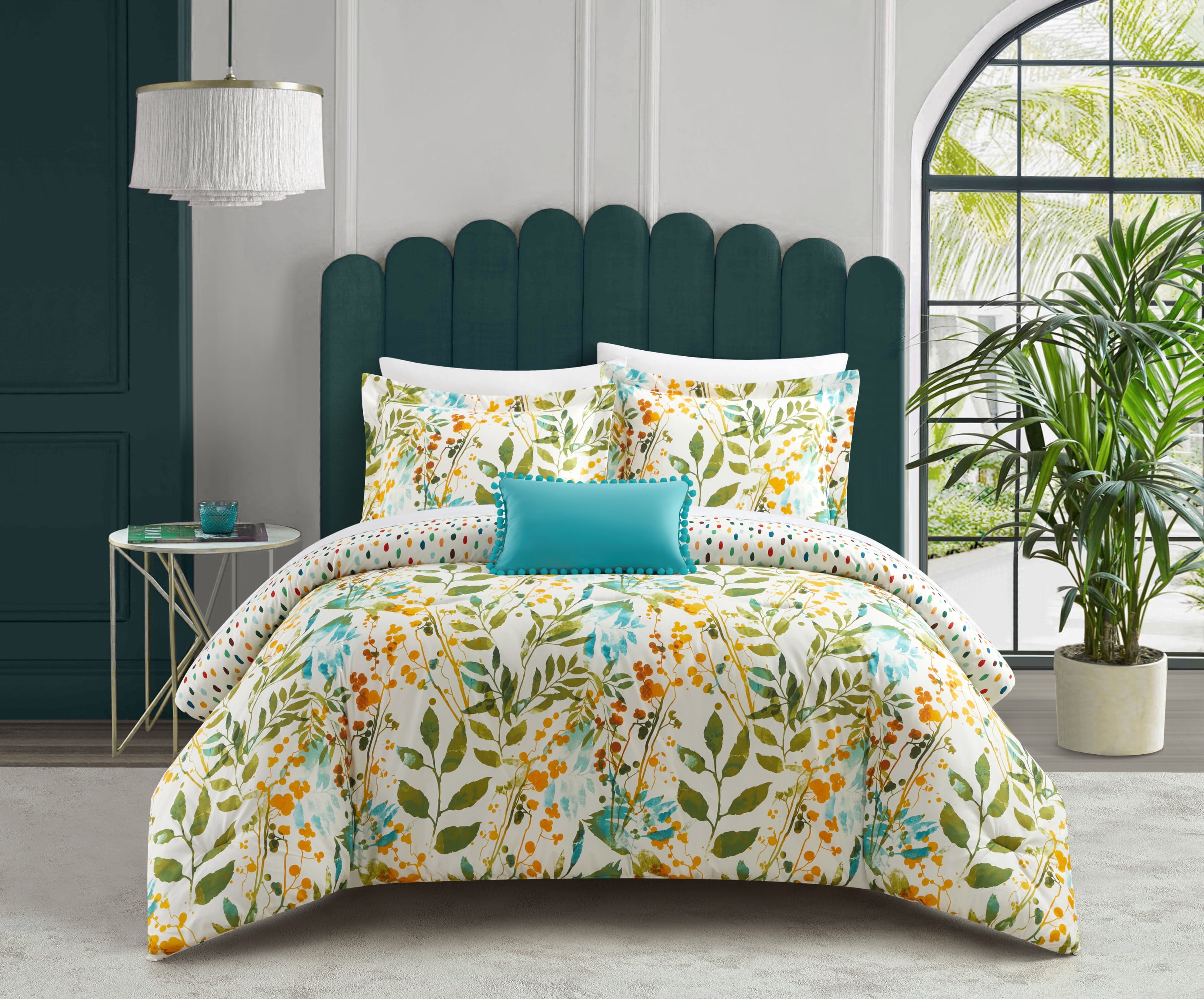 Chic Home Baker 4-Piece Reversible Floral Comforter Set, King, Multi ...