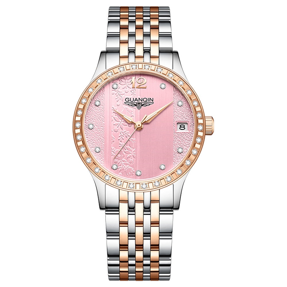 GUANQIN Automatic Watches Self Winding for Woman Stainless Steel Watch ...