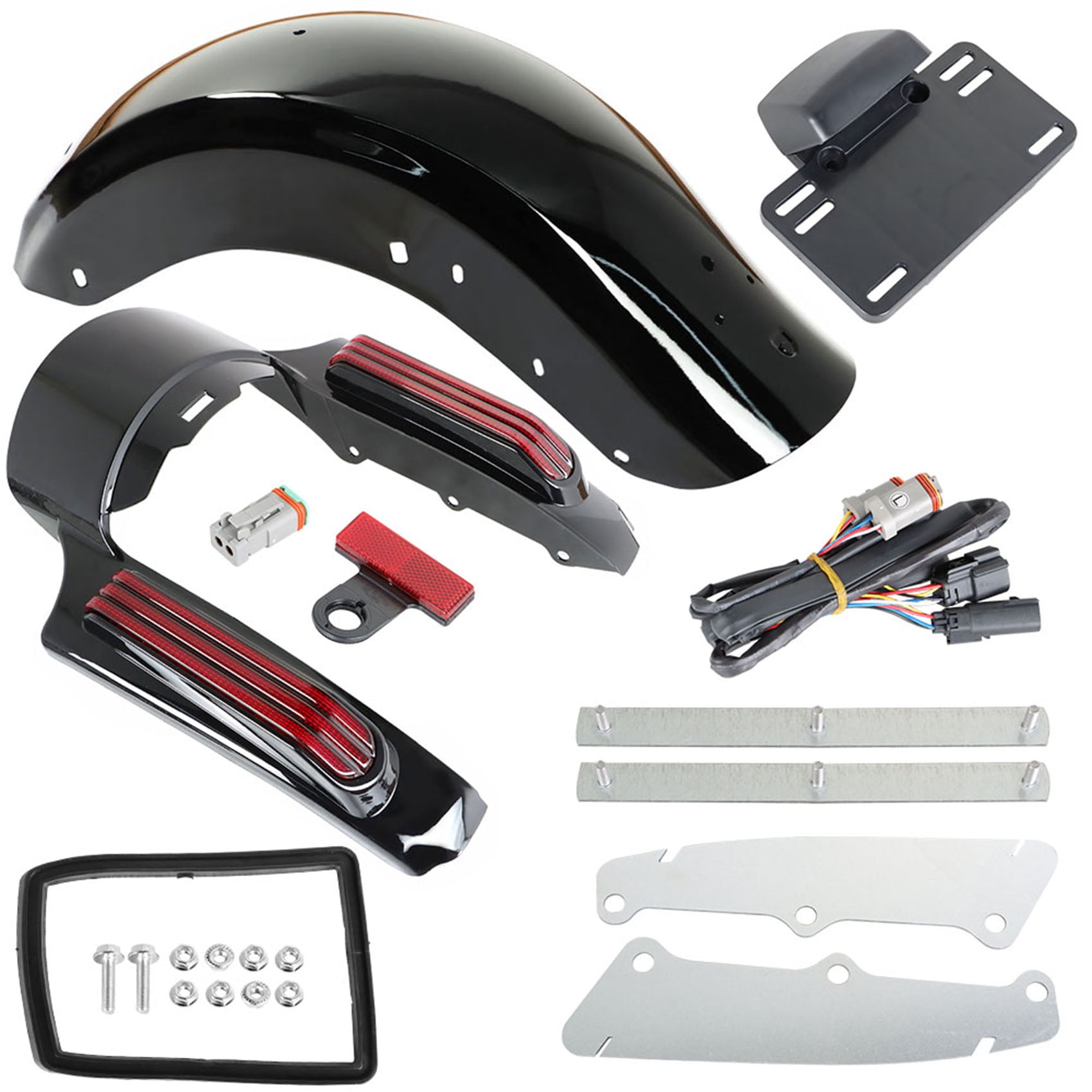 LABLT Red LED Rear Fender System Replacement For Touring Models 2014 ...