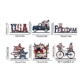 6pcs 4th of July Table Decor Patriotic Wooden Sign Tabletop Decorations ...
