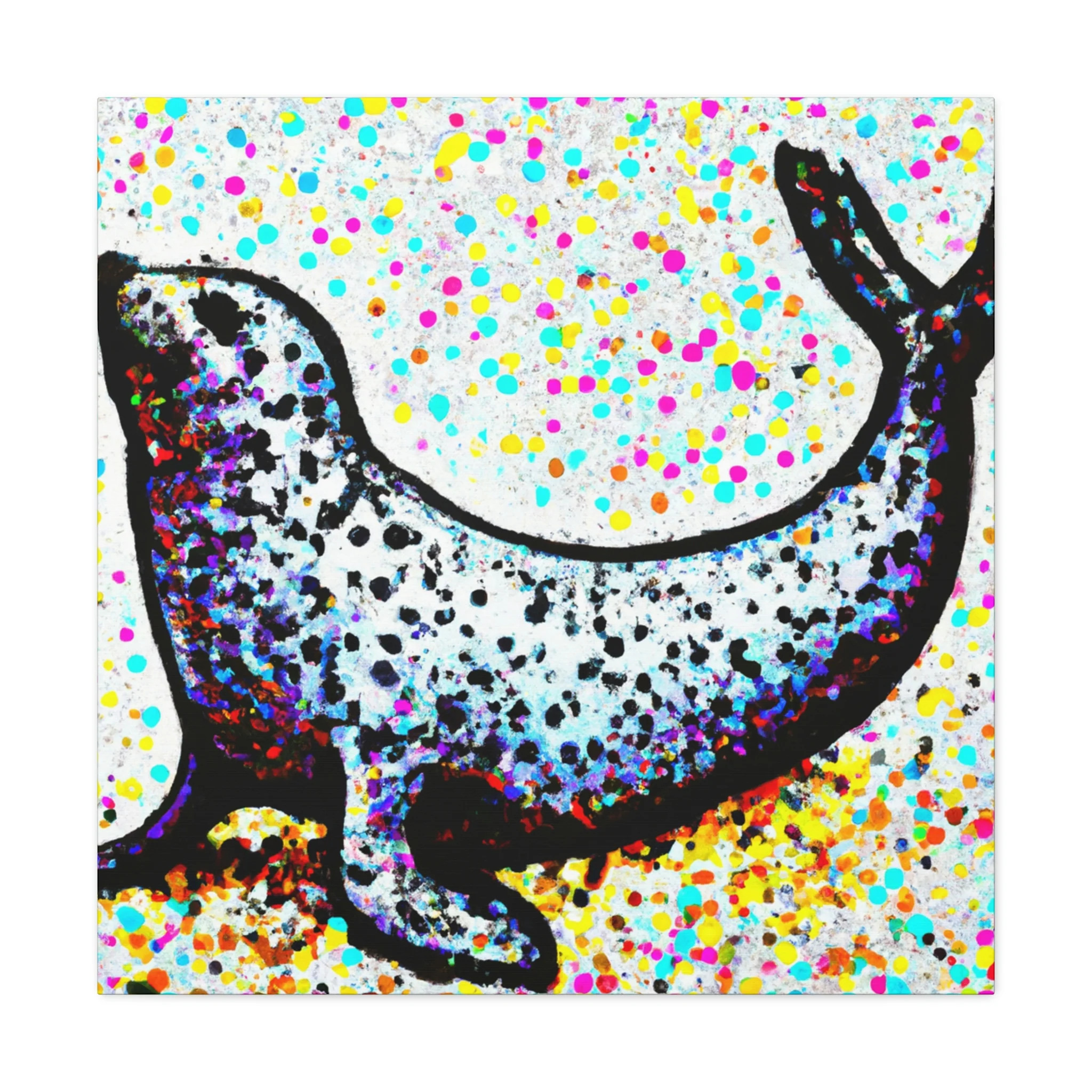 Seal in Pointillism - Canvas - Walmart.com