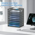 Paper sorting rack - mail mesh desktop file storage box with handle ...