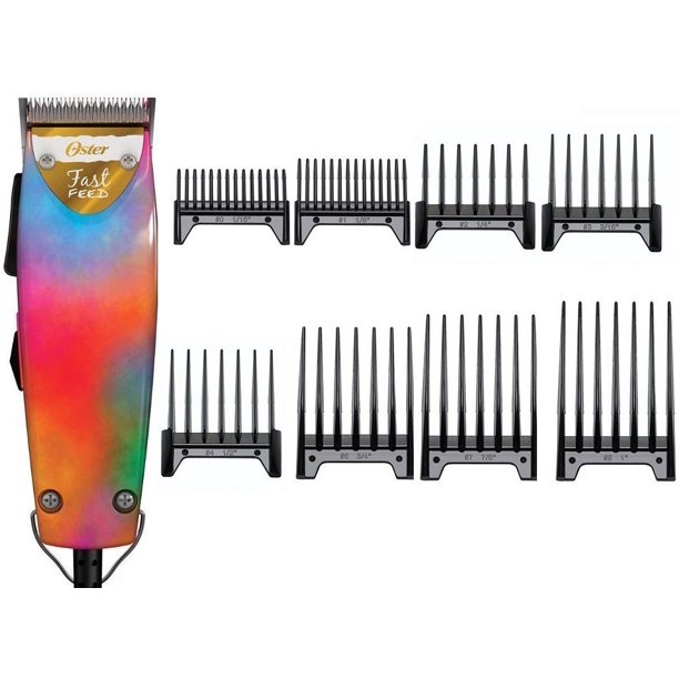 Oster Fast Feed Vibrant Colors Limited Edition Professional Clipper + 8 ...