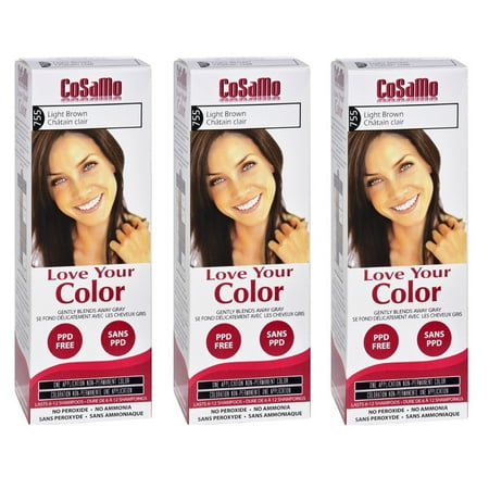CoSaMo - Love Your Color Non-Permanent Hair Color 755 Light Brown - 3 ...