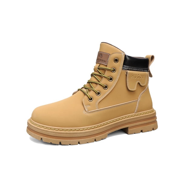 Colisha Men Hiking Boot Waterproof Work Boots Non-Slip Lace Up Ankle ...
