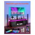 52" TV Stand with Mount, Entertainment Center with LED Lights & Power ...