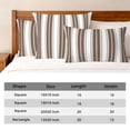 Brown Striped Throw Pillow Covers 16 x 16 Inch Pillow Covers Set of 2 ...