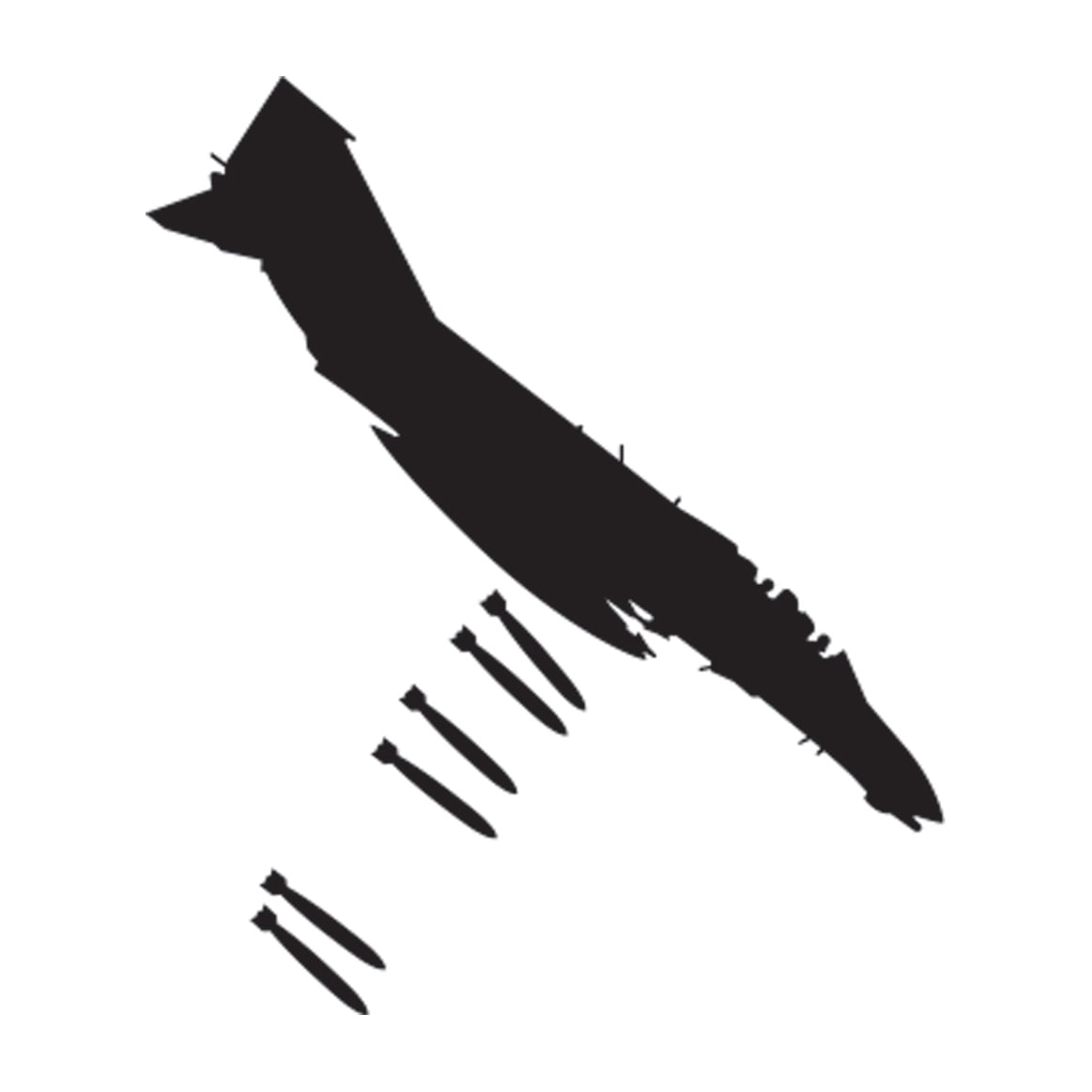 F-4 Phantom Dropping Bombs Sticker Decal Die Cut - Self Adhesive Vinyl ...