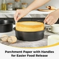 8 Inch Round Cake Pan Set for Baking with 60 Pieces Parchment Paper ...