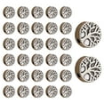 100 Pcs Silver Plated Life Trees Beads Sturdy Alloy Charm with Big Hole ...