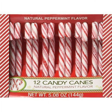 SugarPop Peppermint Candy Canes; 12 pieces Christmas Holiday Sweets ...