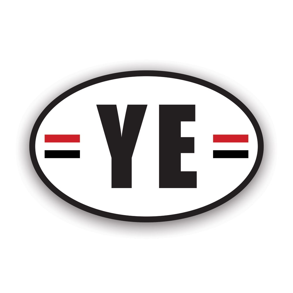 Yemen Oval Sticker Decal - Self Adhesive Vinyl - Weatherproof - Made in ...