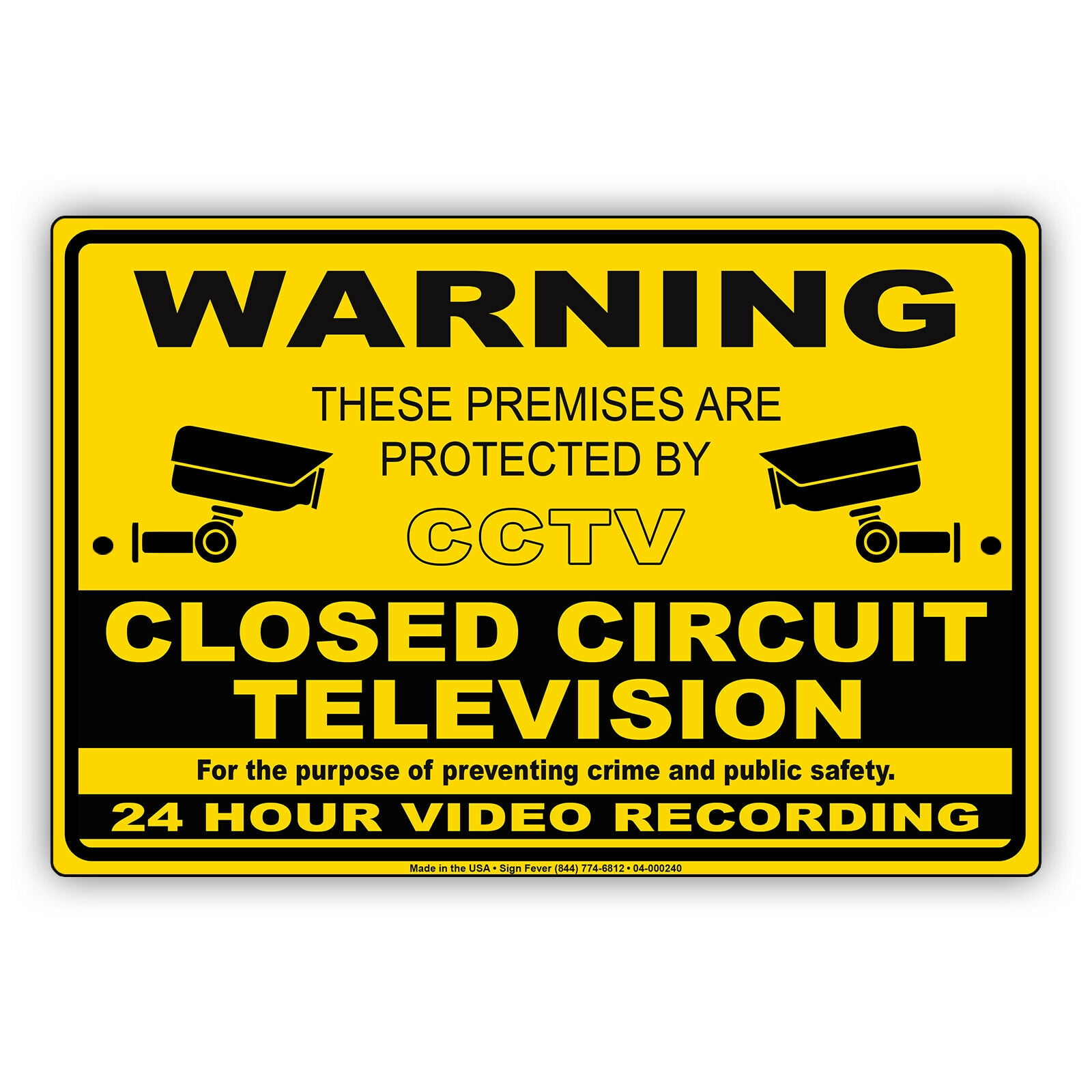 Warning These Premises Are Protected By CCTV Public Safety Indoor ...