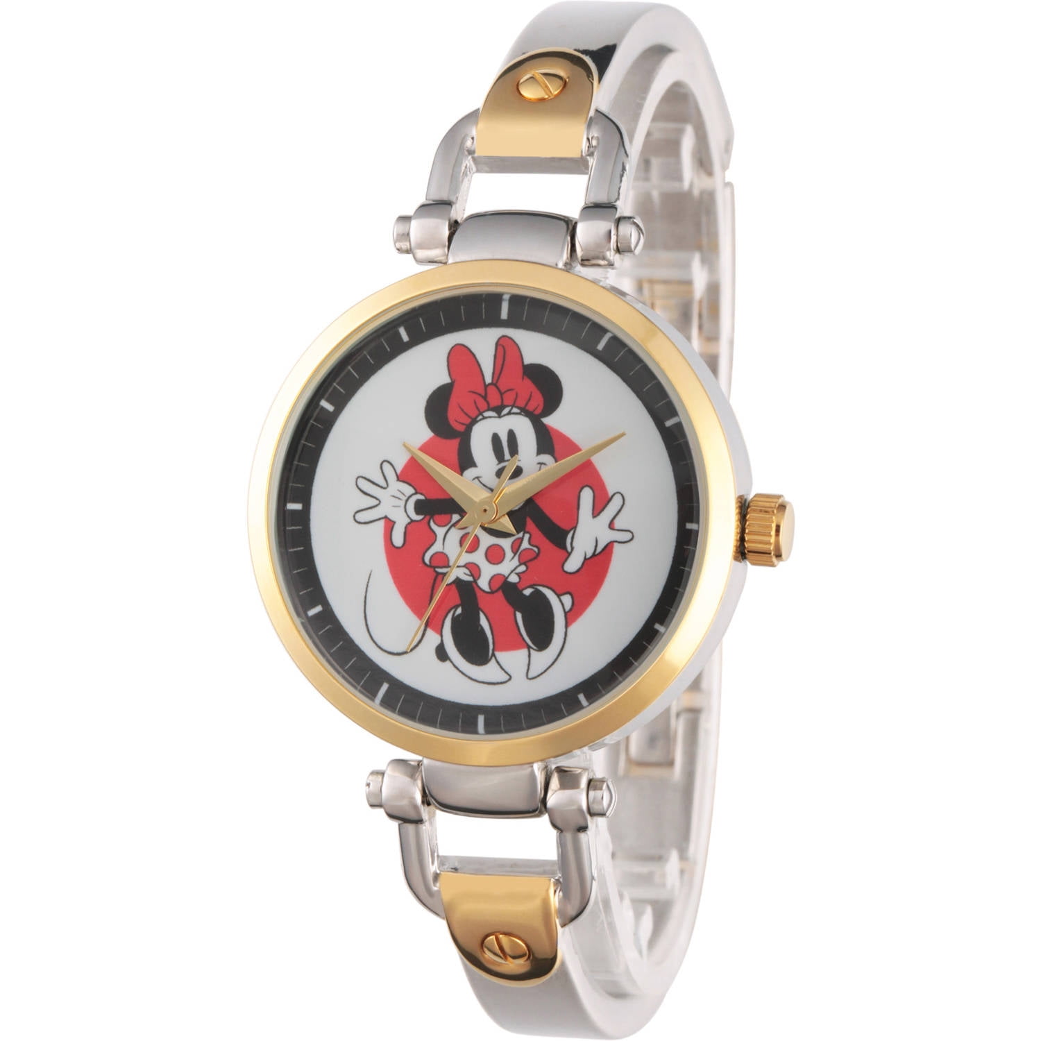 Minnie Mouse Women's Two-Tone Alloy Bridle Watch, Two-Tone Alloy ...