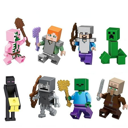 8 Minecraft Building Block Minifigure Toys | Walmart Canada