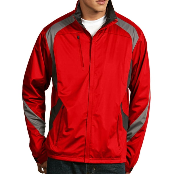 Antigua Men's Tempest Full Zip Golf Jacket, X-Large Dark Red/Smoke ...