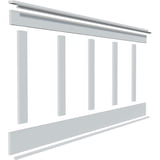 32" Height with 12" to 15" Wide Adjustable Wall Panels, Deluxe Shaker 8 ...