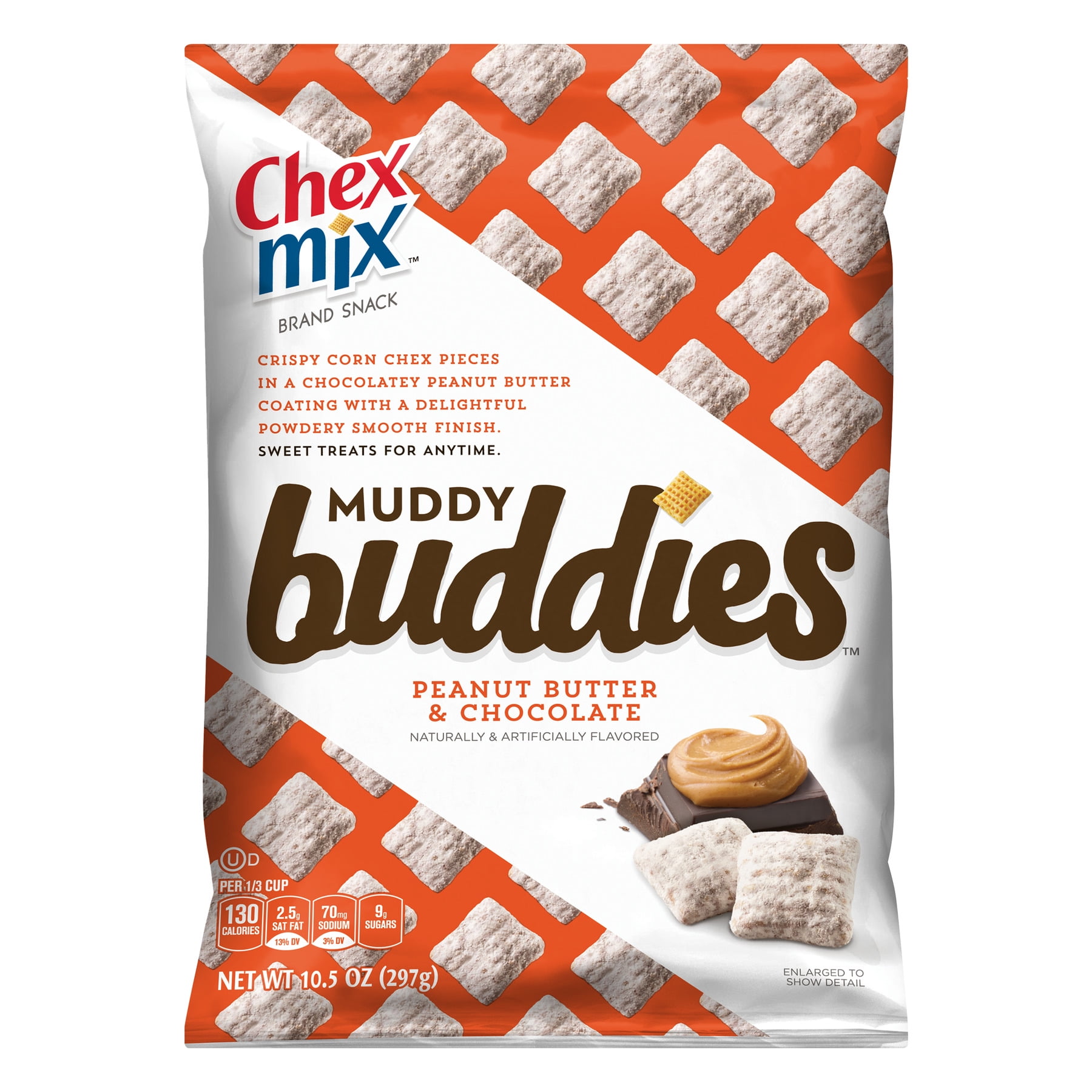 Chex Mix Muddy Buddies, Peanut Butter and Chocolate, 10.5 oz - Walmart ...