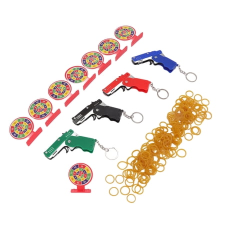 Rubber Band Launcher Toy, Portable 4pcs Safe Ergonomic Mini Rubber Band ...