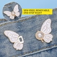 4/8/12 pcs Butterfly Pants Waist Tightener, Pearl Butterfly Waist ...
