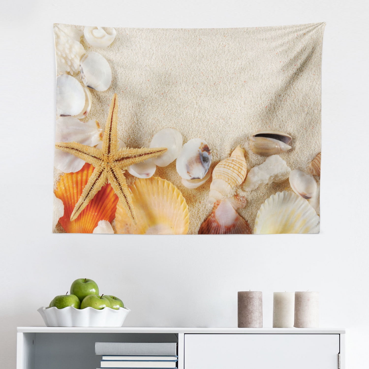 Seashells Tapestry, Sea Shells on Beach Caribbean Exotic Coastline ...