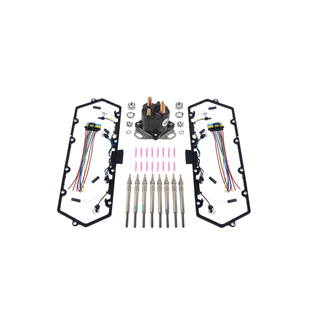 FGJQEFG Valve Cover Gaskets + Harness Glow Plugs + BK Relay with Inner ...