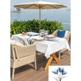 Blue Flowers Rectangle Outdoor Tablecloth with Umbrella Hole Spring ...