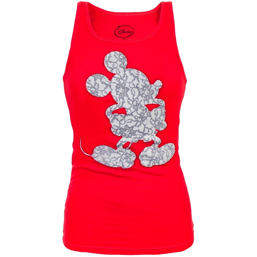 Mickey Mouse - Lace Mouse Juniors Tank Top - Walmart.com