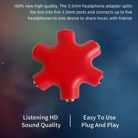 Audio Splitter 3.5mm Audio Adapter 1 to 5 3.5mm audio splitter ...