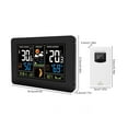 Digital Color Weather Clock with Wireless Outdoor Sensor Indoor/Outdoor ...